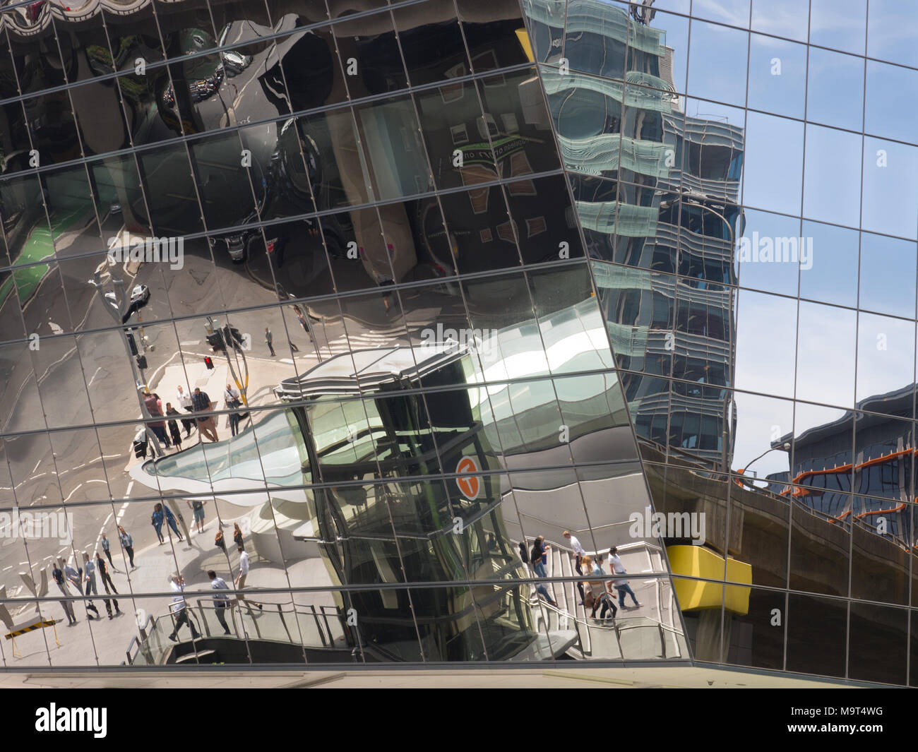 Reflection city in glass windows hi-res stock photography and images ...