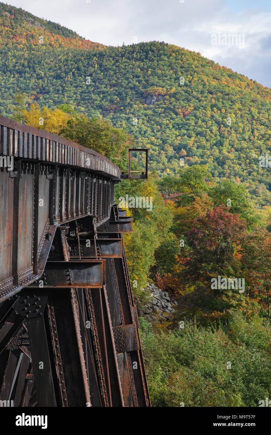 Side view of Frankenstein Trestle along the old Maine Central Railroad ...