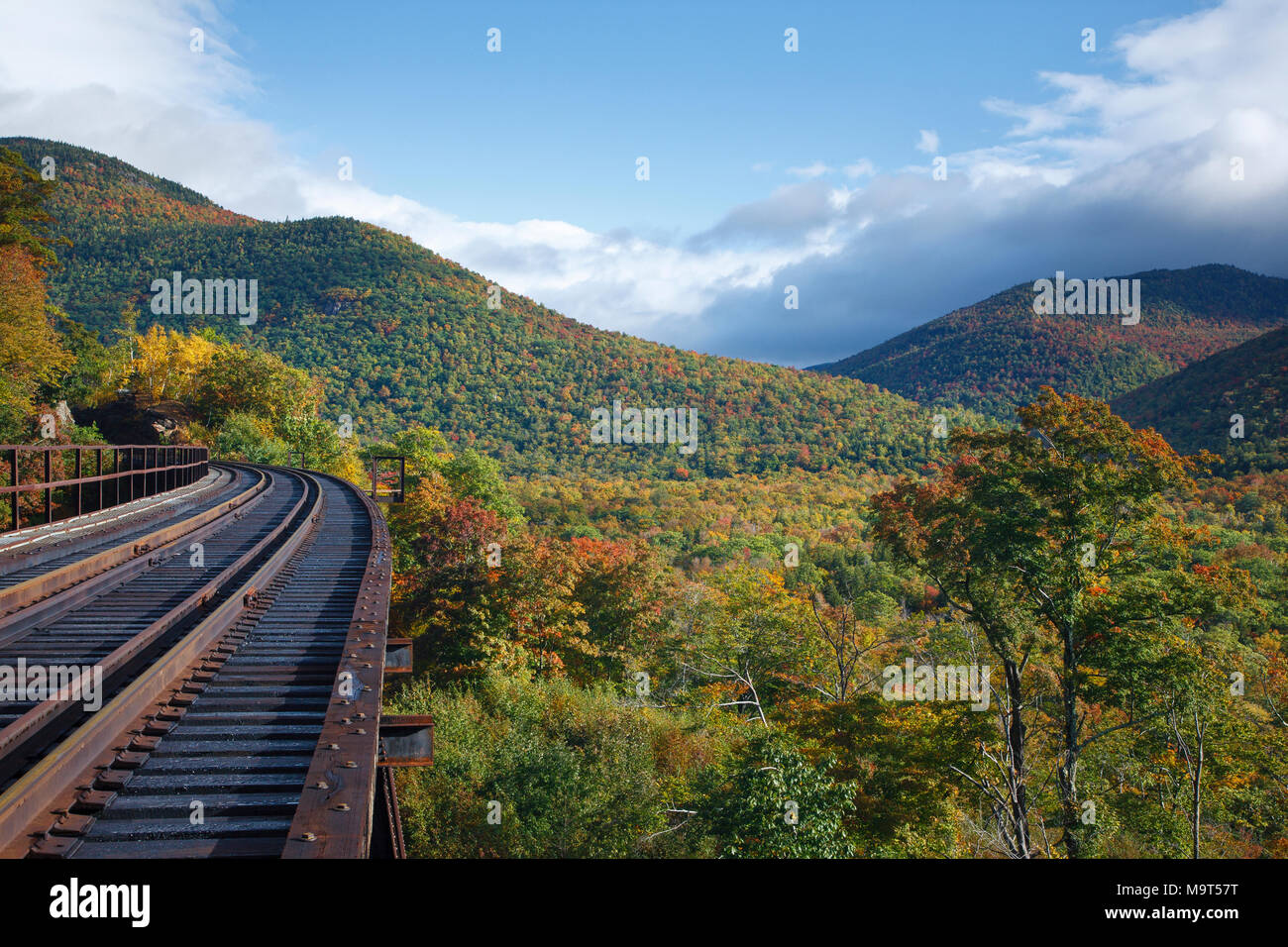 Frankenstein Trestle along the old Maine Central Railroad in Crawford ...