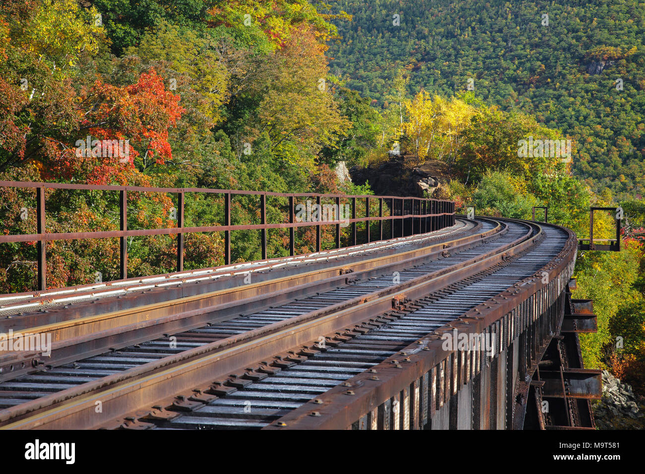 Frankenstein Trestle along the old Maine Central Railroad in Crawford ...