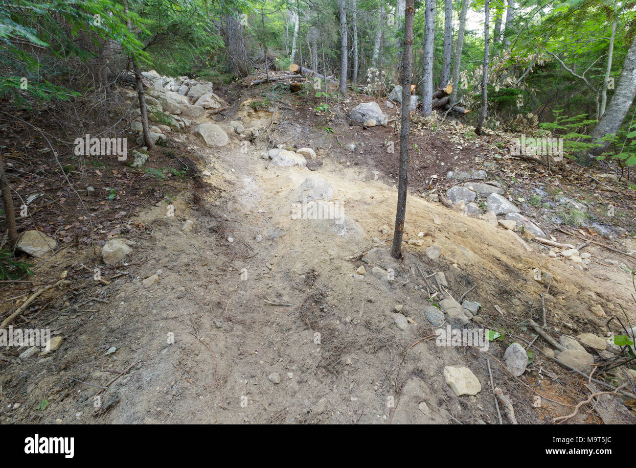 Water drainage in the process of being built along the Davis Path in ...