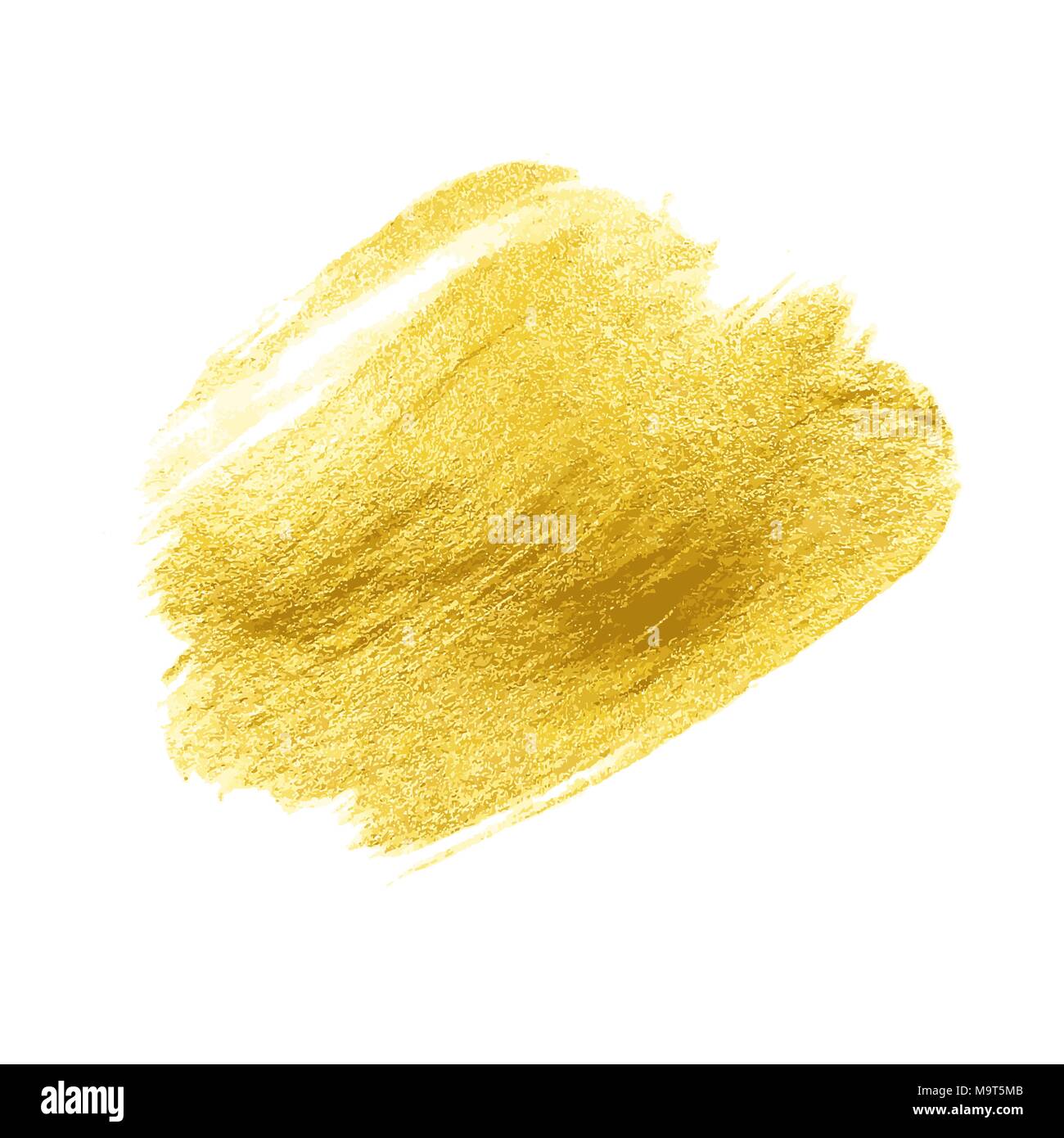 Gold Paint Glittering Textured Art Illustration. Vector Illustration ...