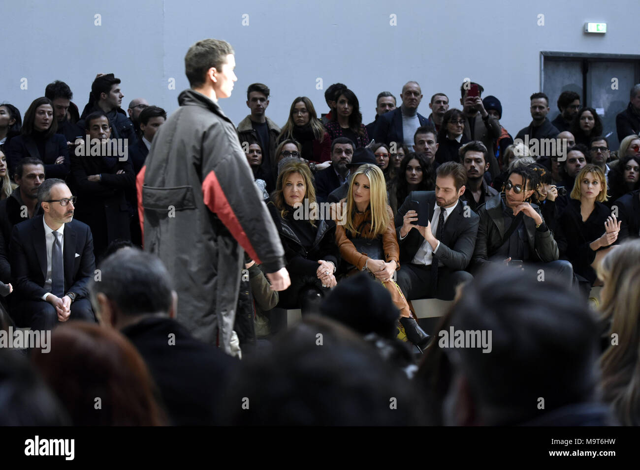 Milan Fashion Week Autumn/Winter 2018 - Trussardi - Front Row Featuring ...