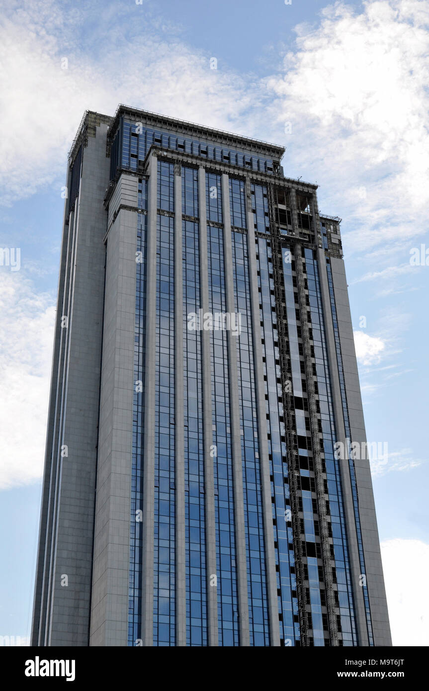 modern architecture residential building condominium skyscraper corner ...