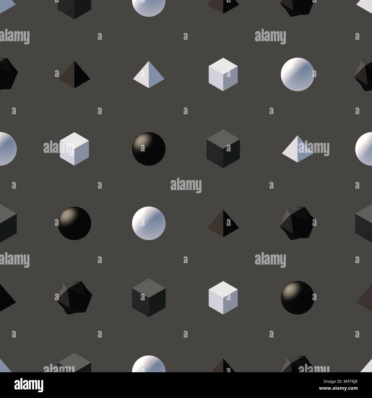 Pattern with 3d shapes Stock Vector Image & Art - Alamy