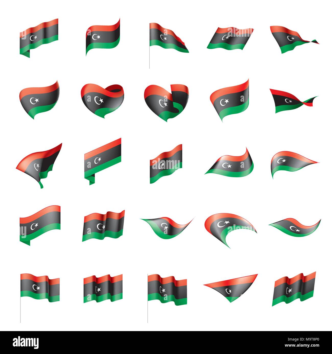 Libya flag, vector illustration Stock Vector Image & Art - Alamy
