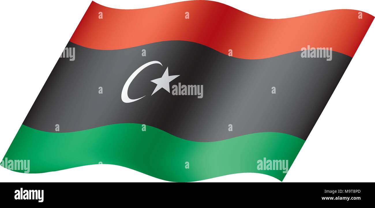 Libya flag, vector illustration Stock Vector Image & Art - Alamy