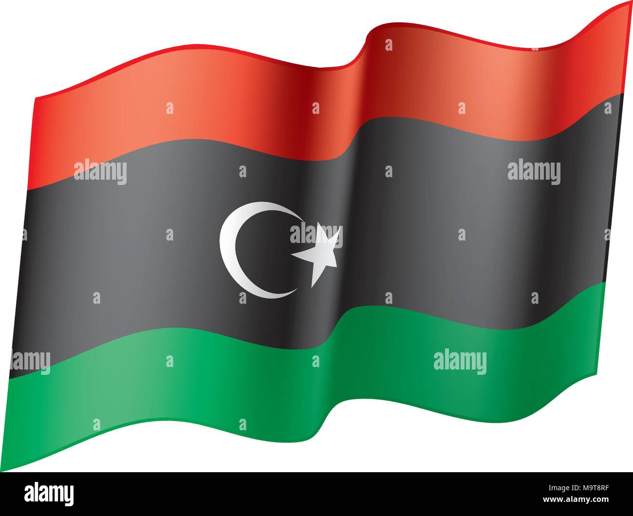 Libya flag, vector illustration Stock Vector Image & Art - Alamy
