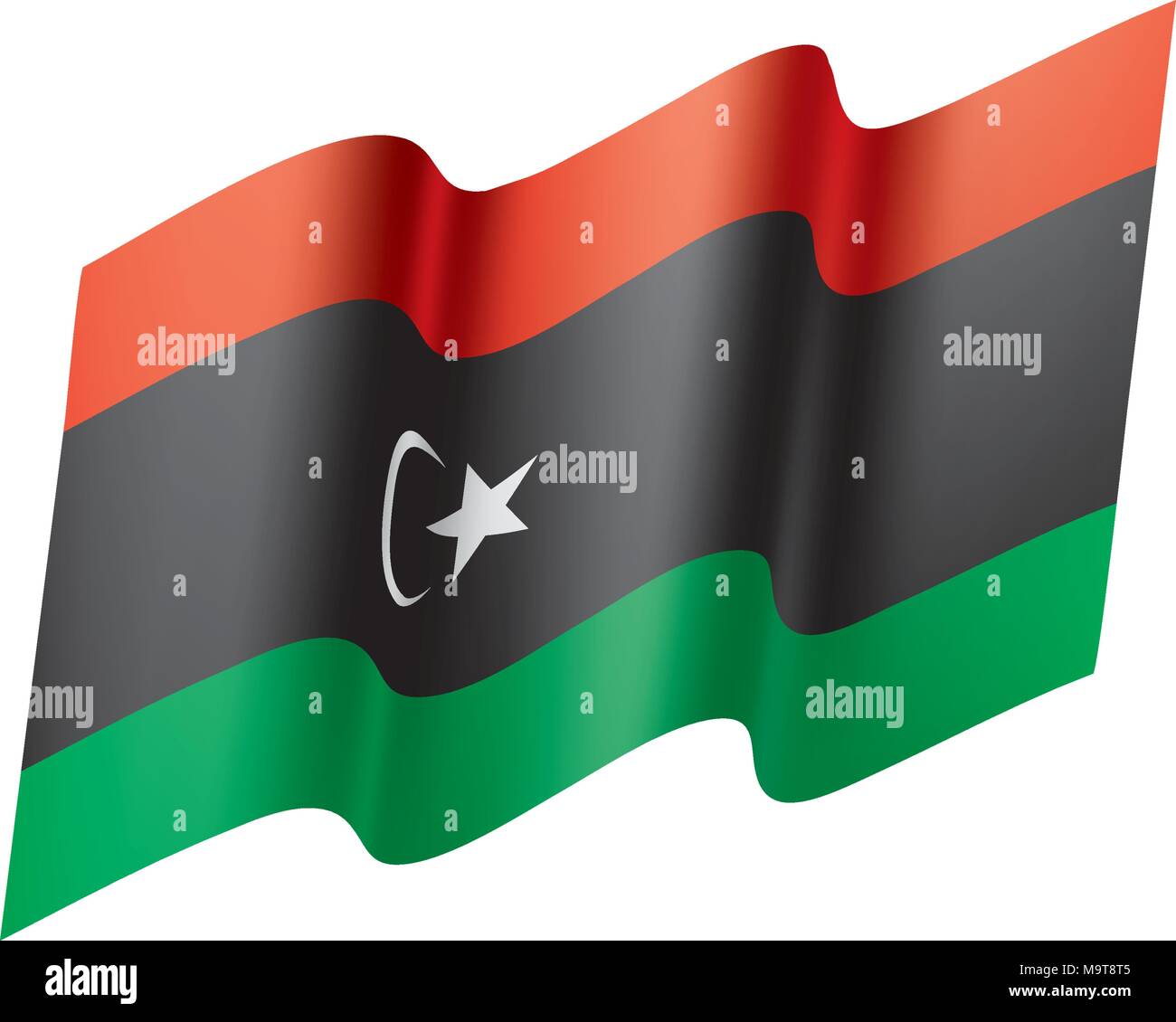 Libya flag, vector illustration Stock Vector Image & Art - Alamy