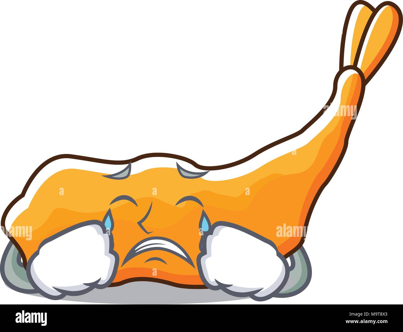 Crying tempura mascot cartoon style Stock Vector Image & Art - Alamy