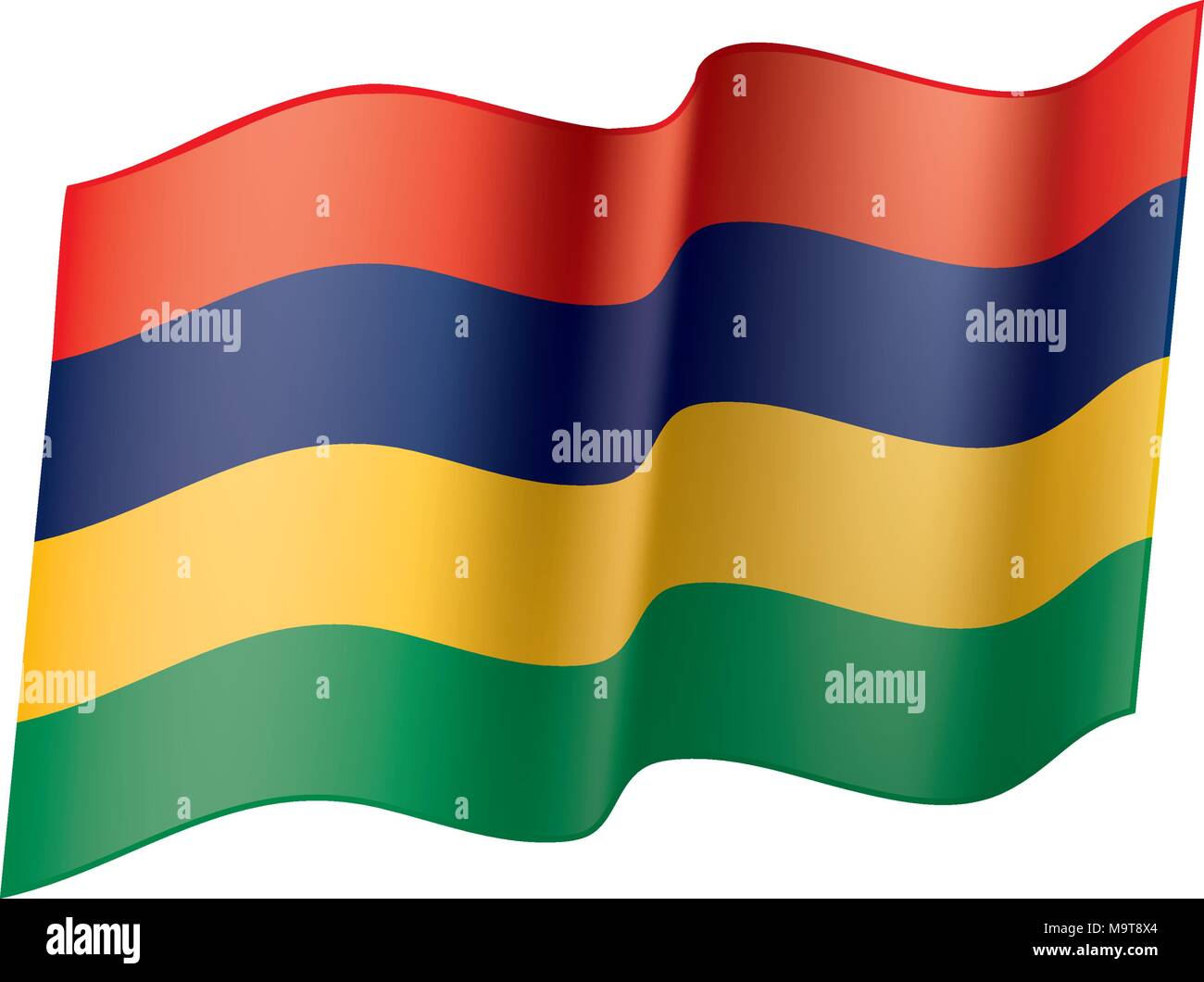 Mauritius flag, vector illustration Stock Vector Image & Art - Alamy