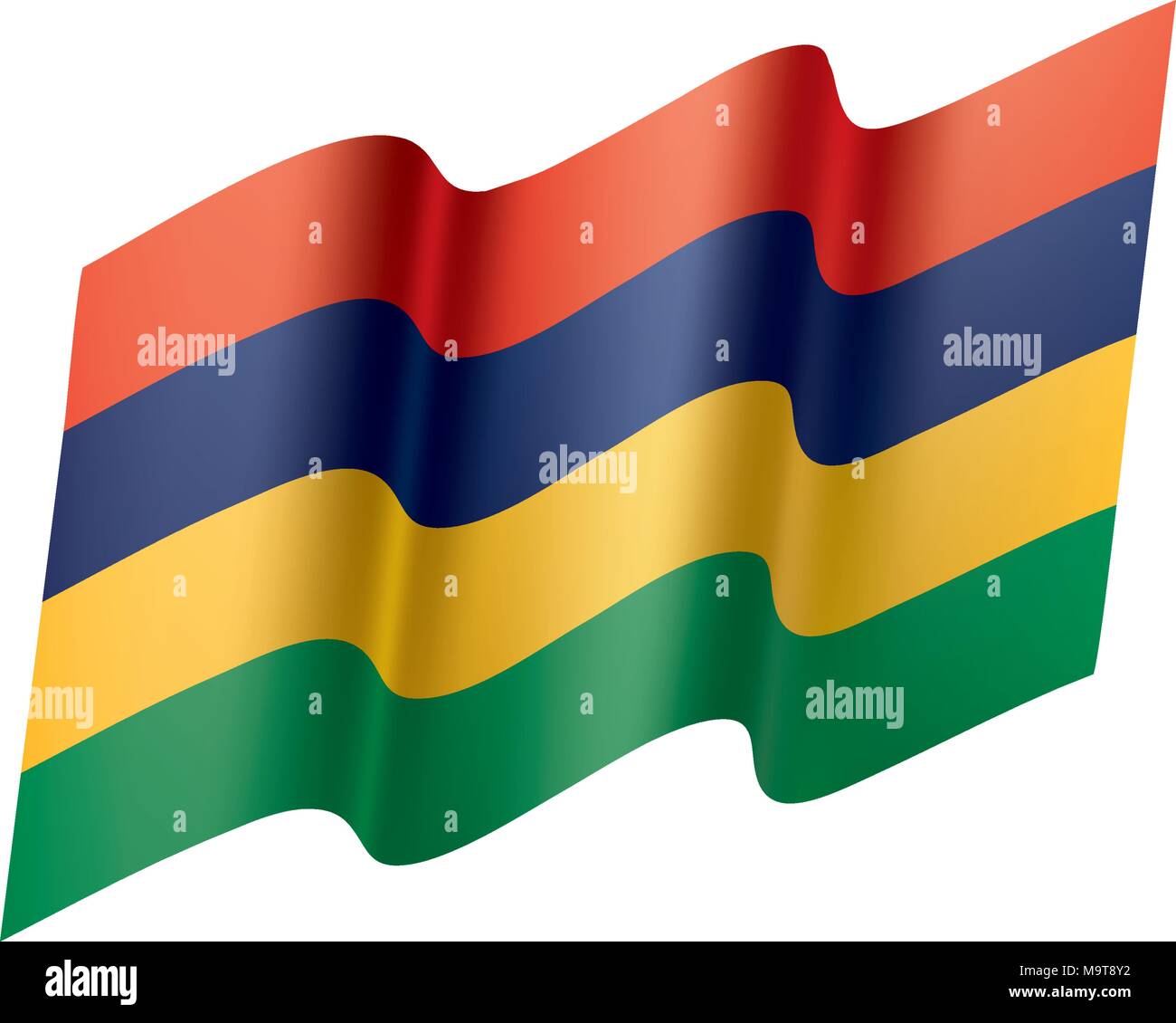 Mauritius flag, vector illustration Stock Vector Image & Art - Alamy