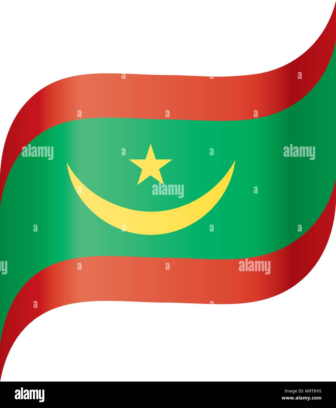 Mauritania Flag Vector Illustration Stock Vector Image And Art Alamy