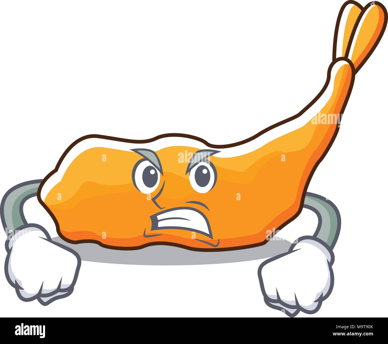 Angry tempura mascot cartoon style Stock Vector Image & Art - Alamy