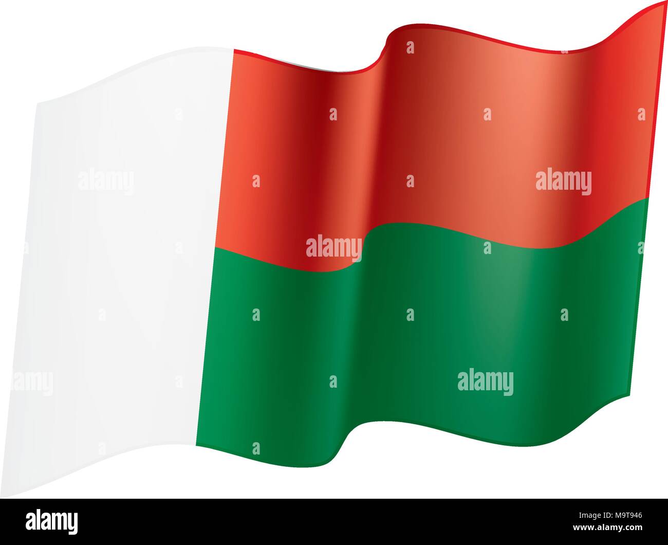 Madagascar flag, vector illustration Stock Vector Image & Art - Alamy