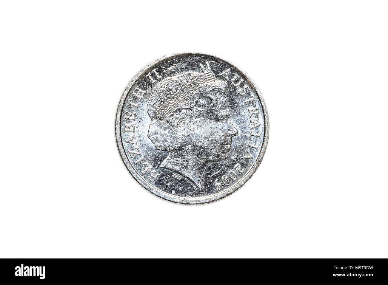 Australian coin of 5 dollars cents of Australia, AUD currency, close up ...