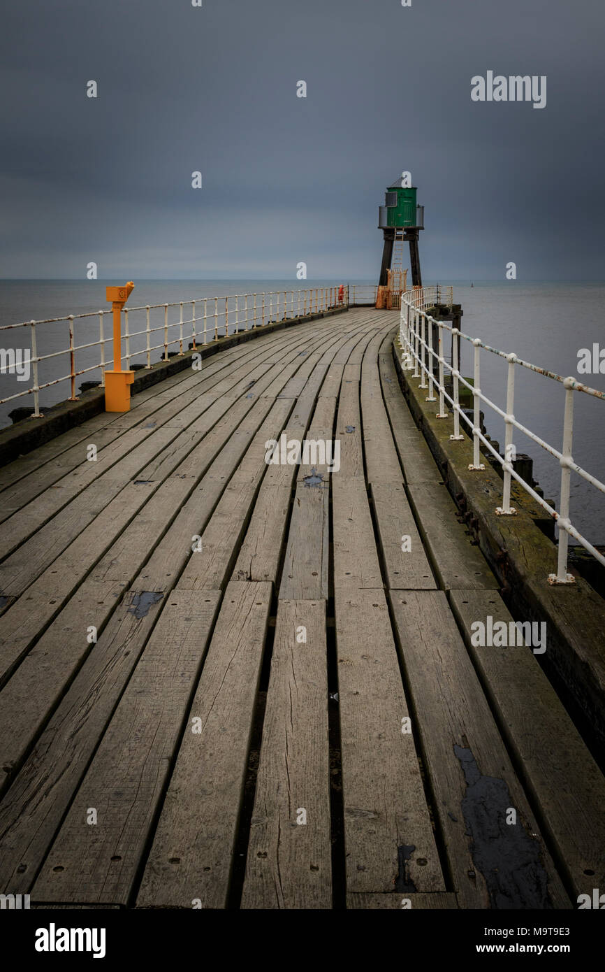 Whitby Pier, Whitby, North Yorkshire, UK Stock Photo - Alamy