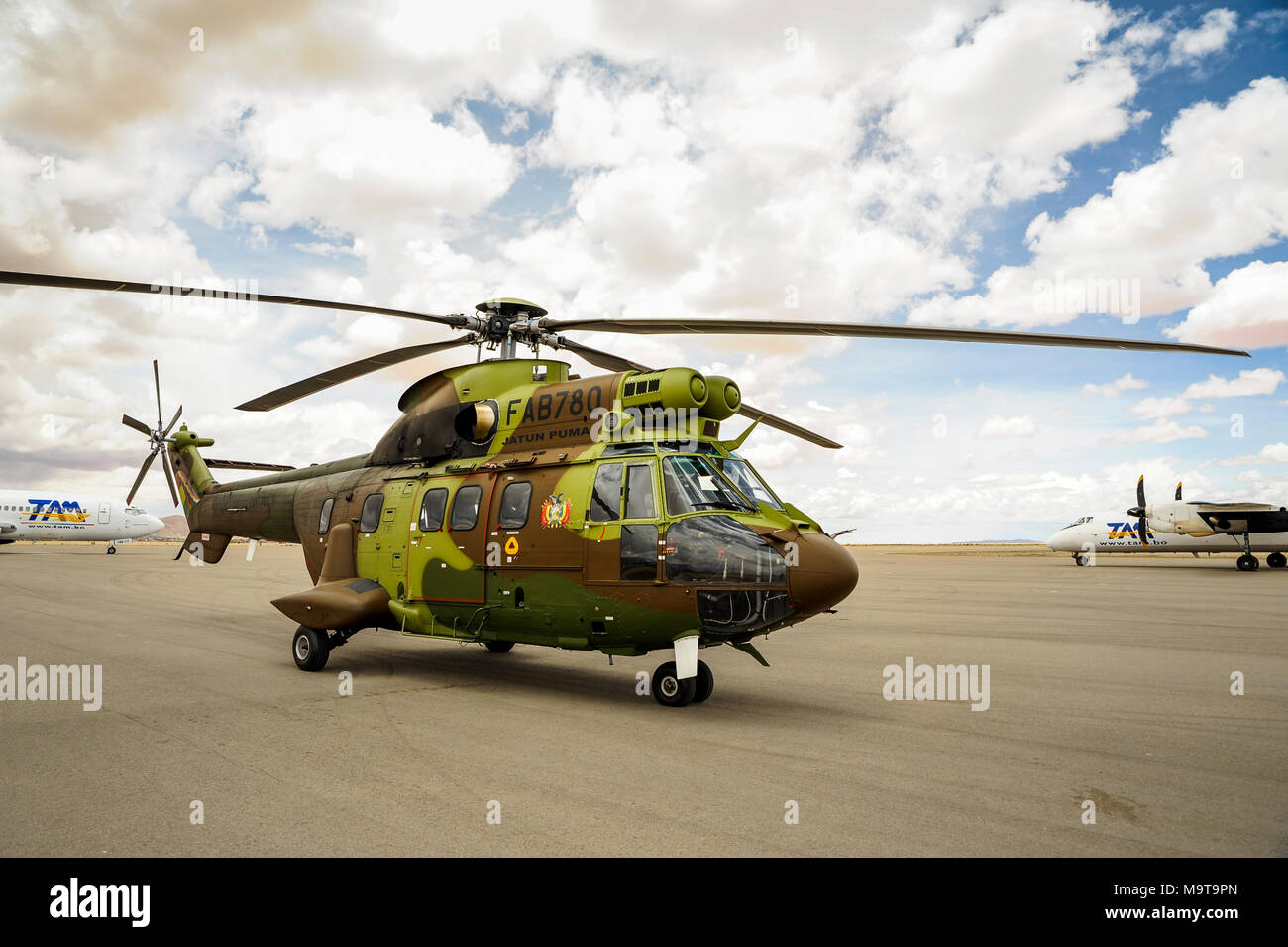 Airbus Military helicopter with matriculation FAB-780 of the Fuerza ...