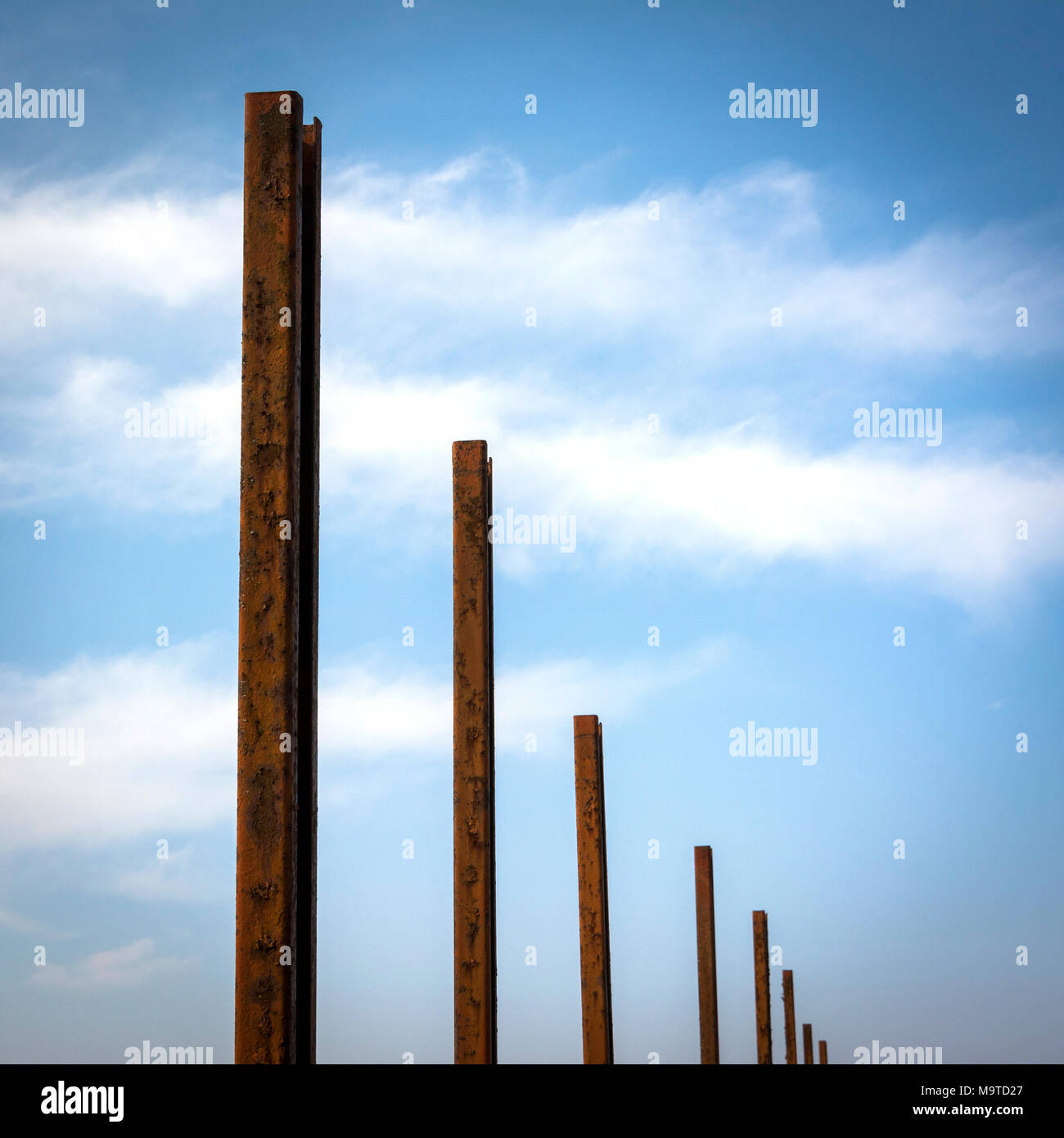 Metal fence low angle hi-res stock photography and images - Alamy