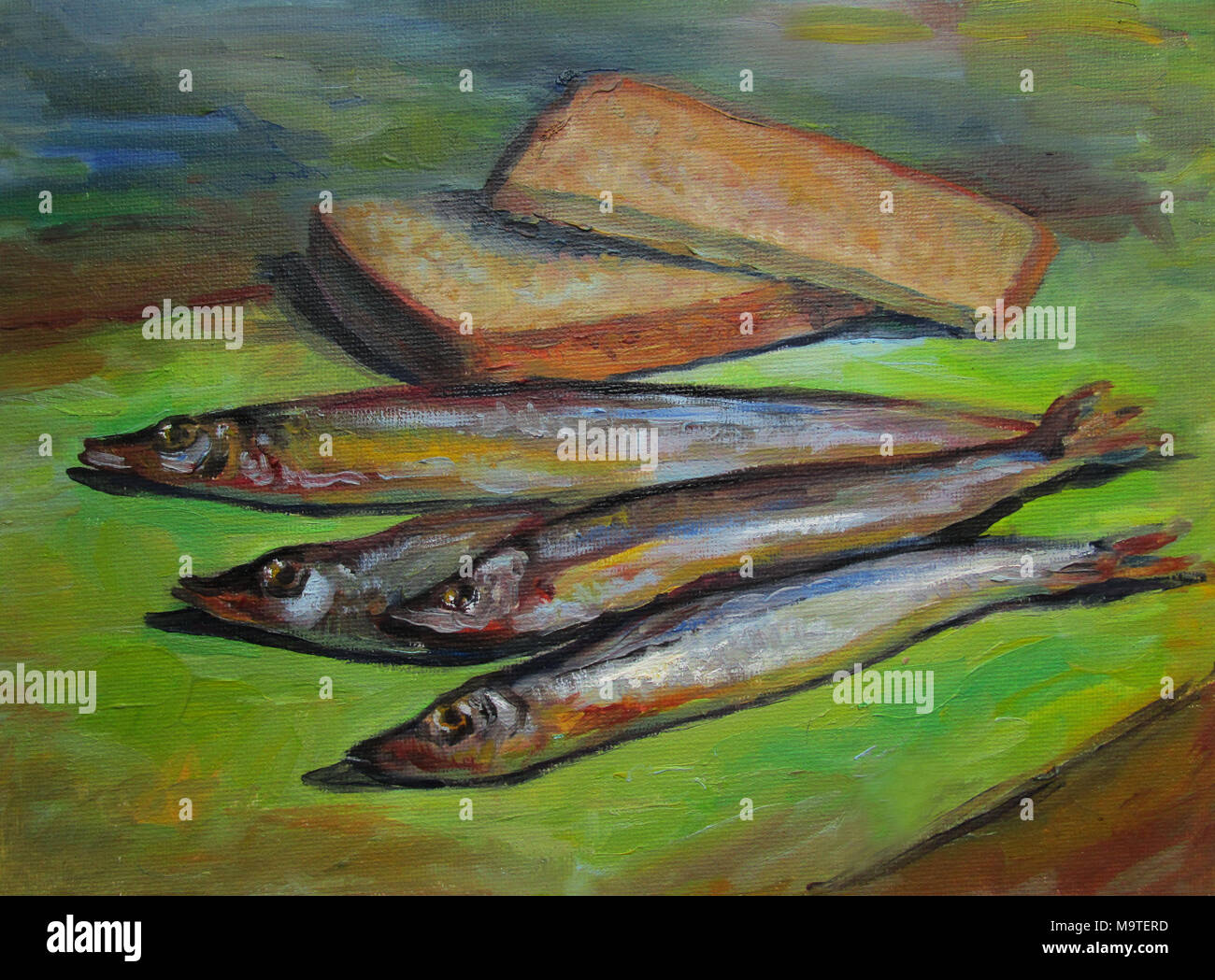 Fish painting vintage hi-res stock photography and images - Alamy