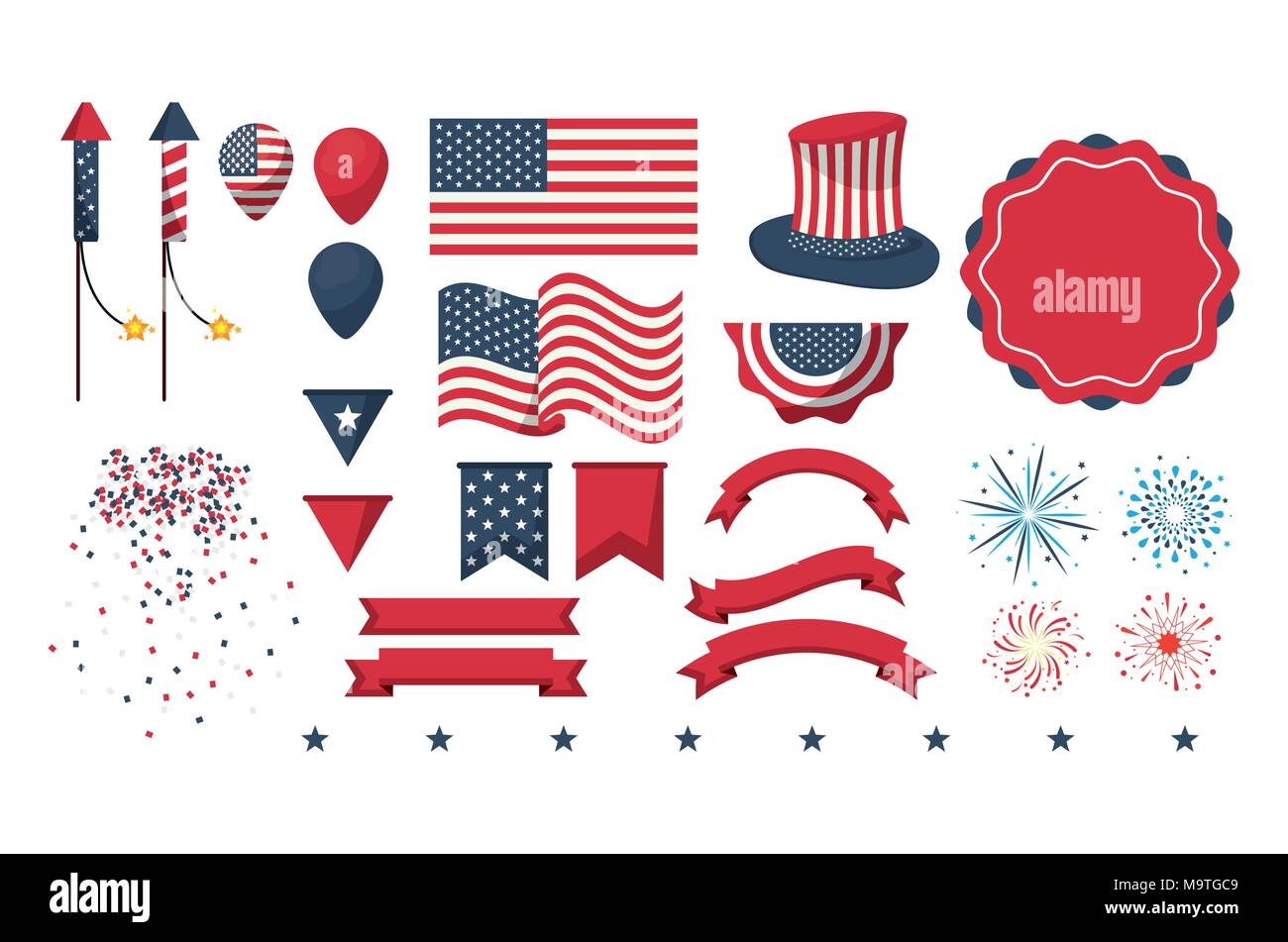 Independence day collection Stock Vector Image & Art - Alamy