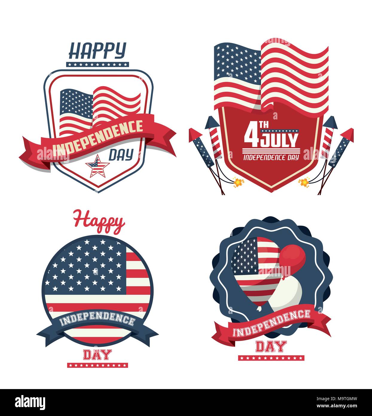 USA independence day cards Stock Vector Image & Art - Alamy