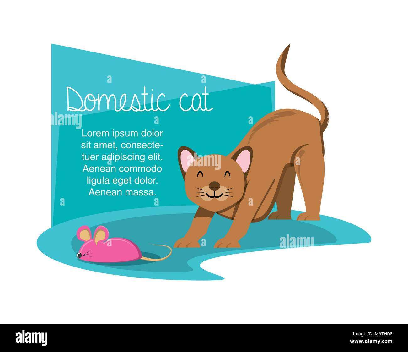cat playing with mouse vector illustration design Stock Vector Image ...