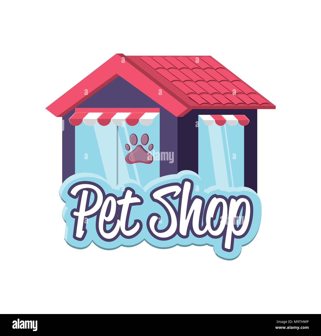 pet shop building facade vector illustration design Stock Vector Image ...