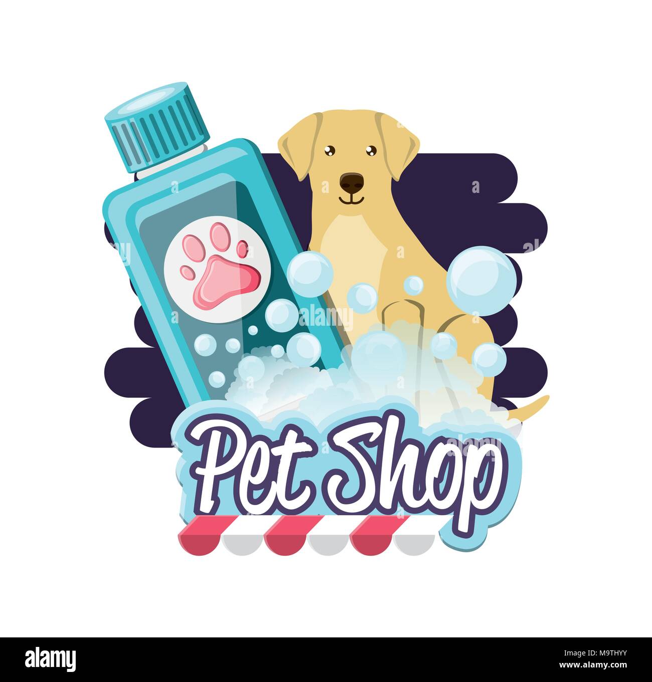 Canine shampoo Stock Vector Images - Alamy
