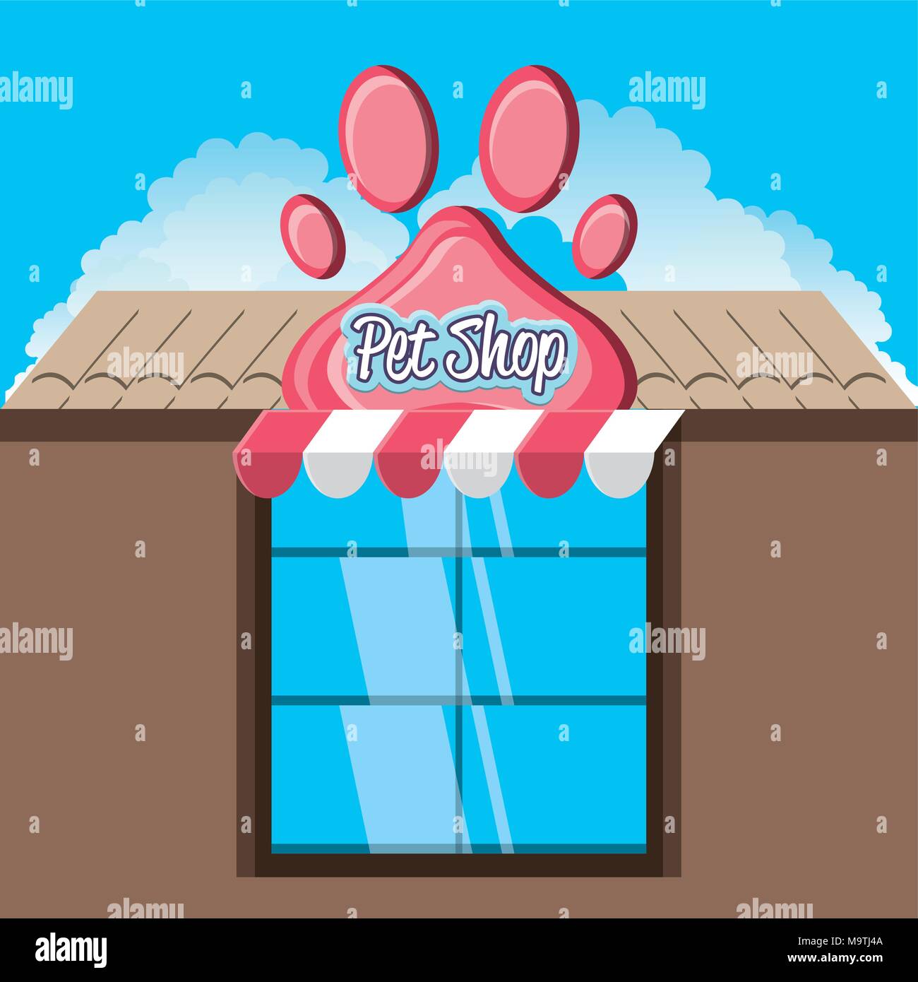 pet shop building facade vector illustration design Stock Vector Image ...