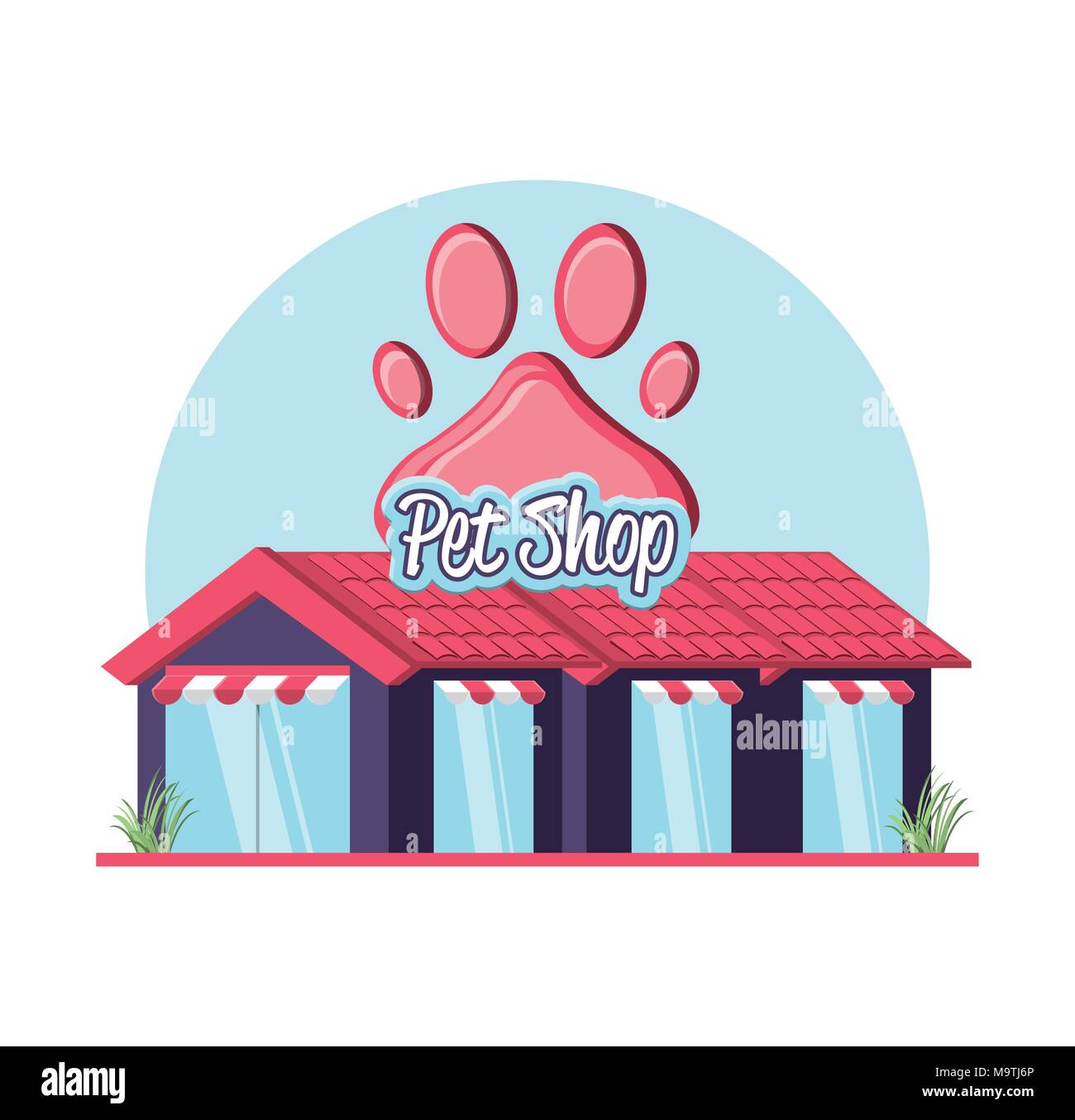 pet shop building facade vector illustration design Stock Vector Image ...