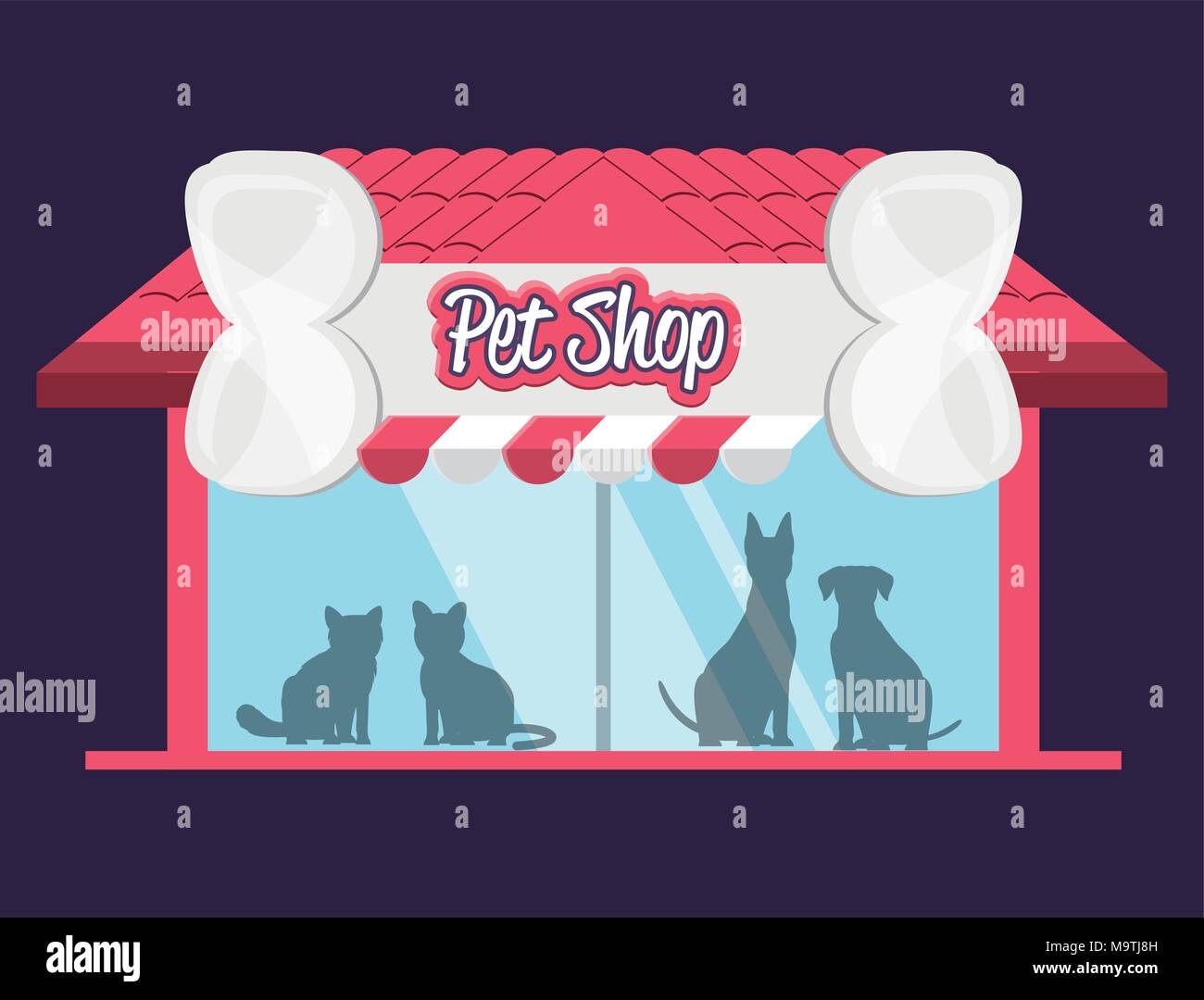 pet shop building facade vector illustration design Stock Vector Image ...