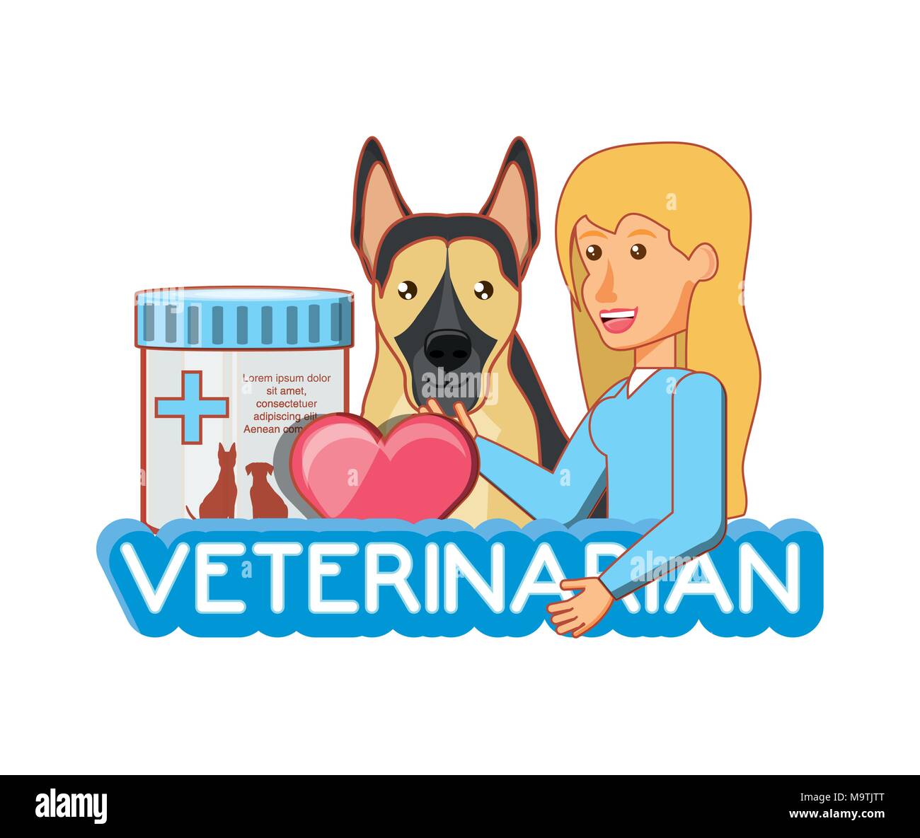 medicine for animals in veterinary vector illustration design Stock ...