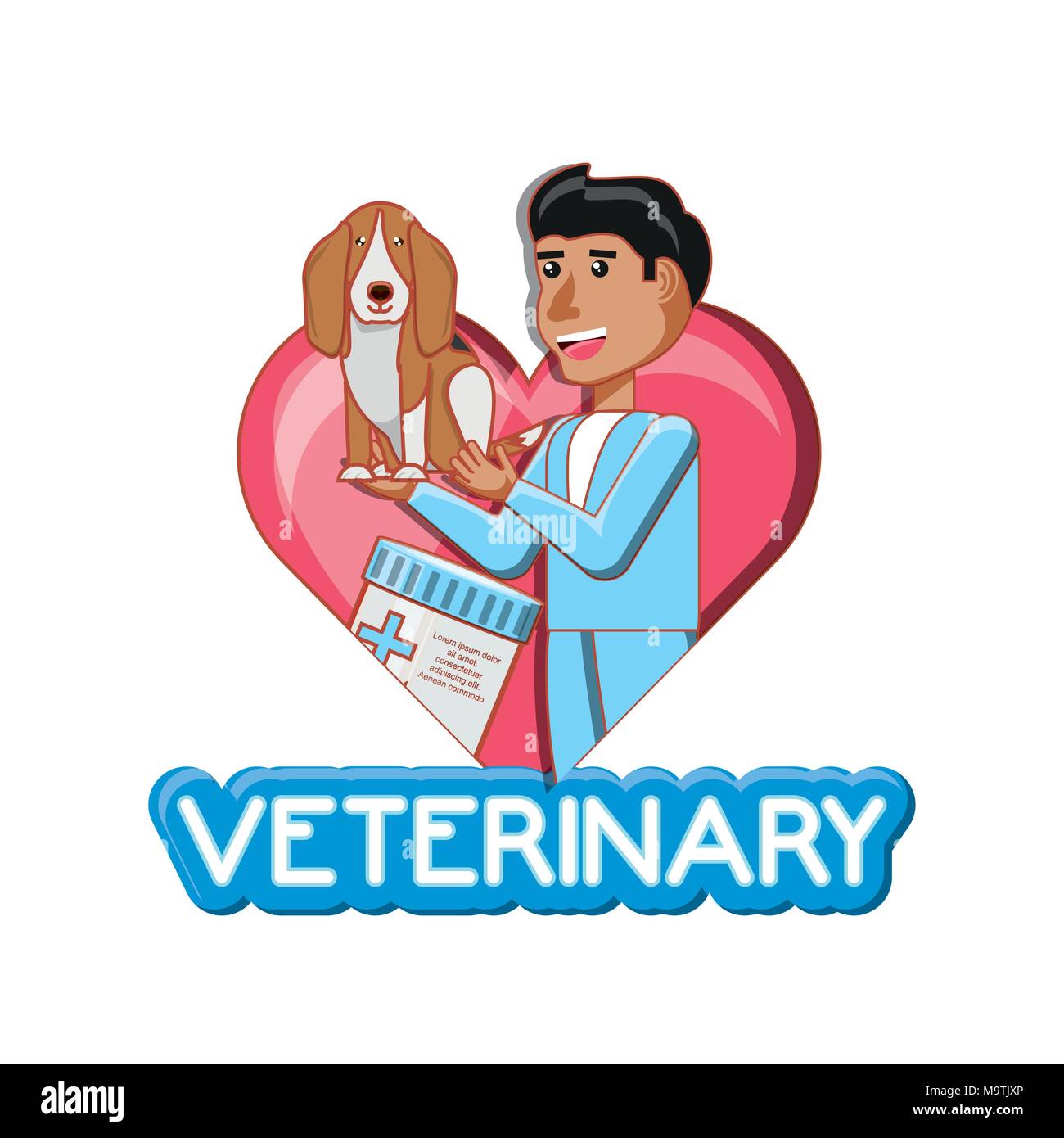 medicine for animals in veterinary vector illustration design Stock ...