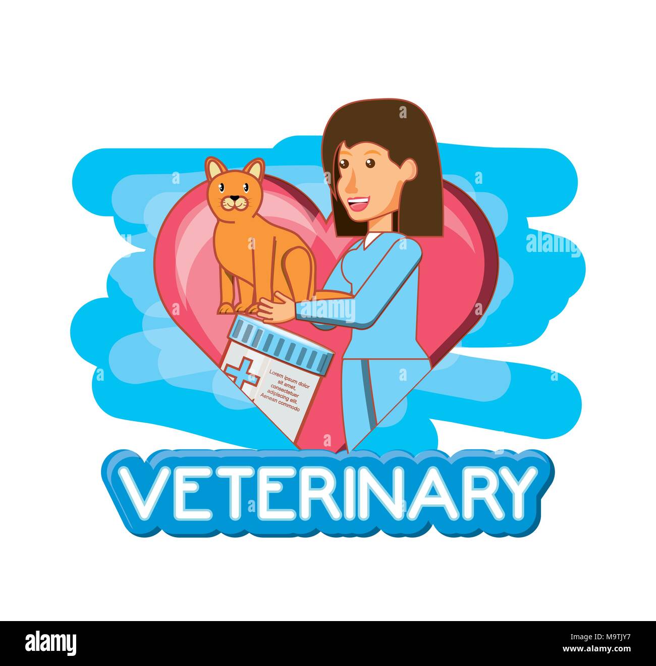 medicine for animals in veterinary vector illustration design Stock ...