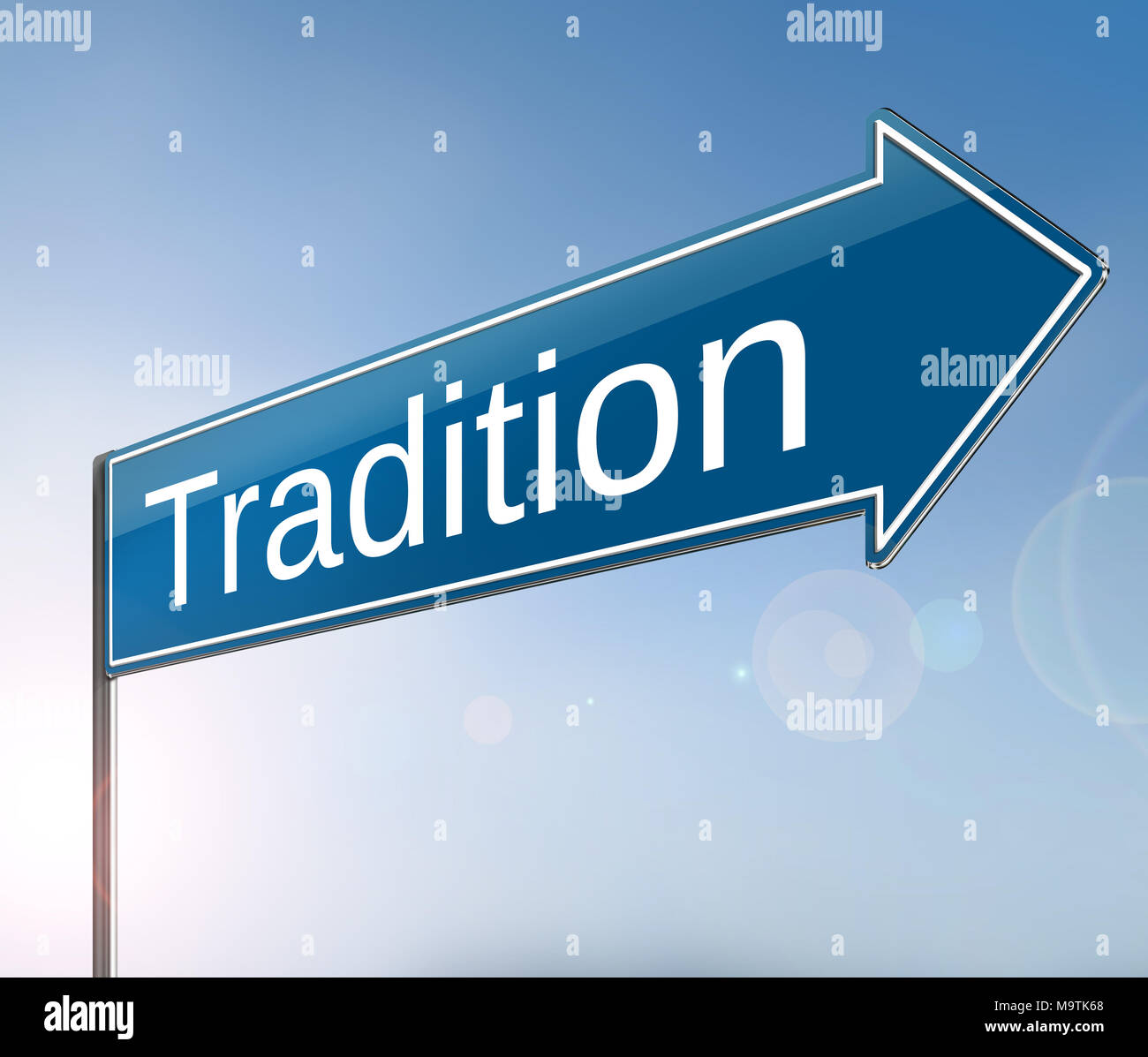 3d Illustration depicting a sign with a tradition concept Stock Photo ...
