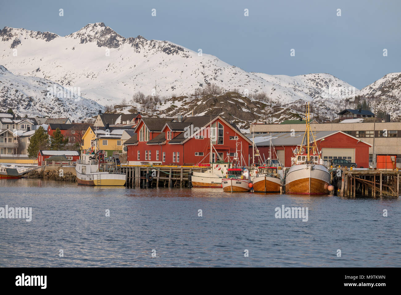 Svinoya Rorbuer cabins in the Lofoten Islands of Norway Stock Photo - Alamy