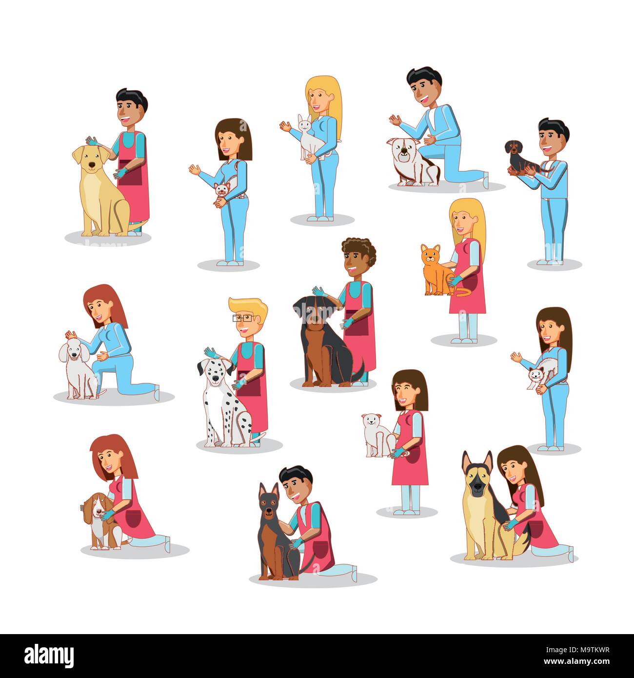 veterinary service set icons vector illustration design Stock Vector ...