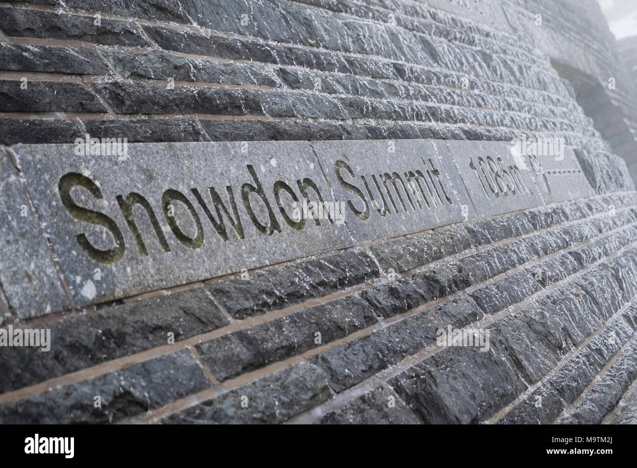 Snowdon Summit Station and Cafe, Snowdonia, North Wales, UK Stock Photo ...