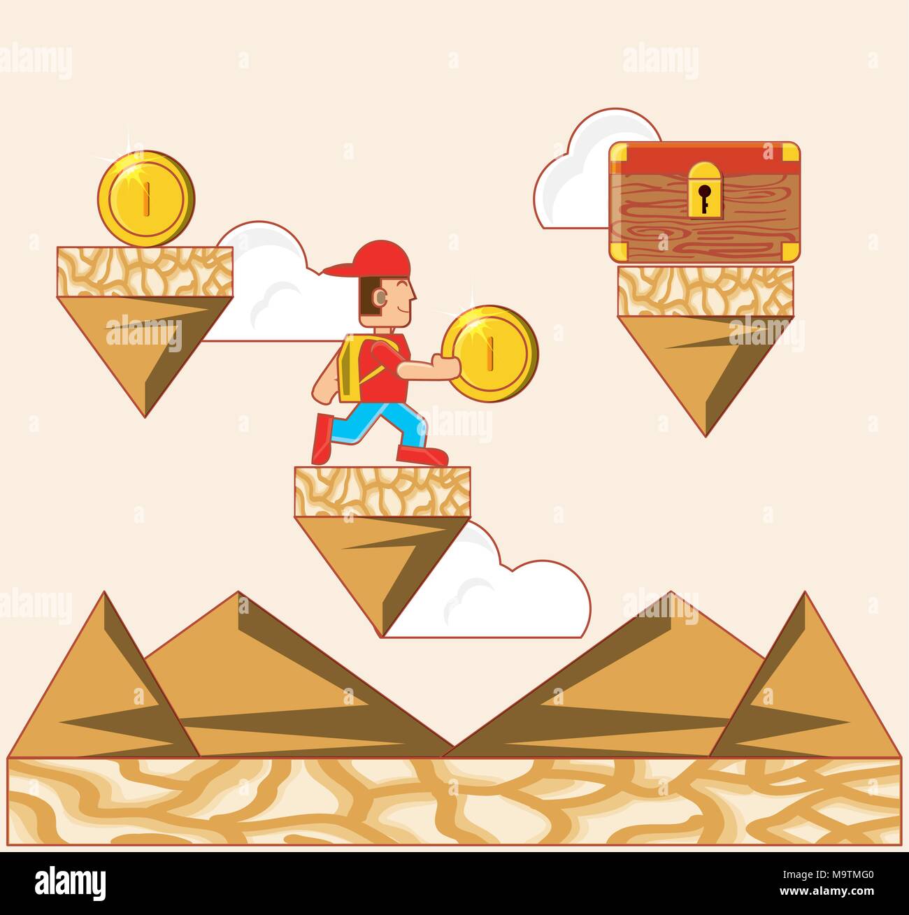 video game scene interface vector illustration design Stock Vector ...
