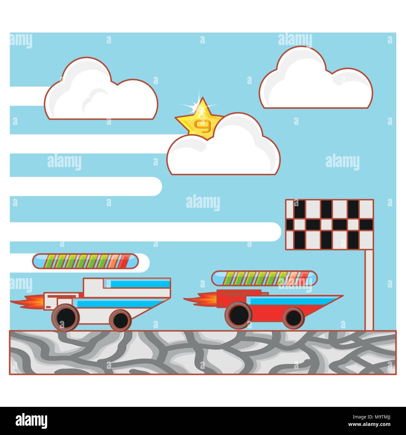 video game scene interface vector illustration design Stock Vector ...
