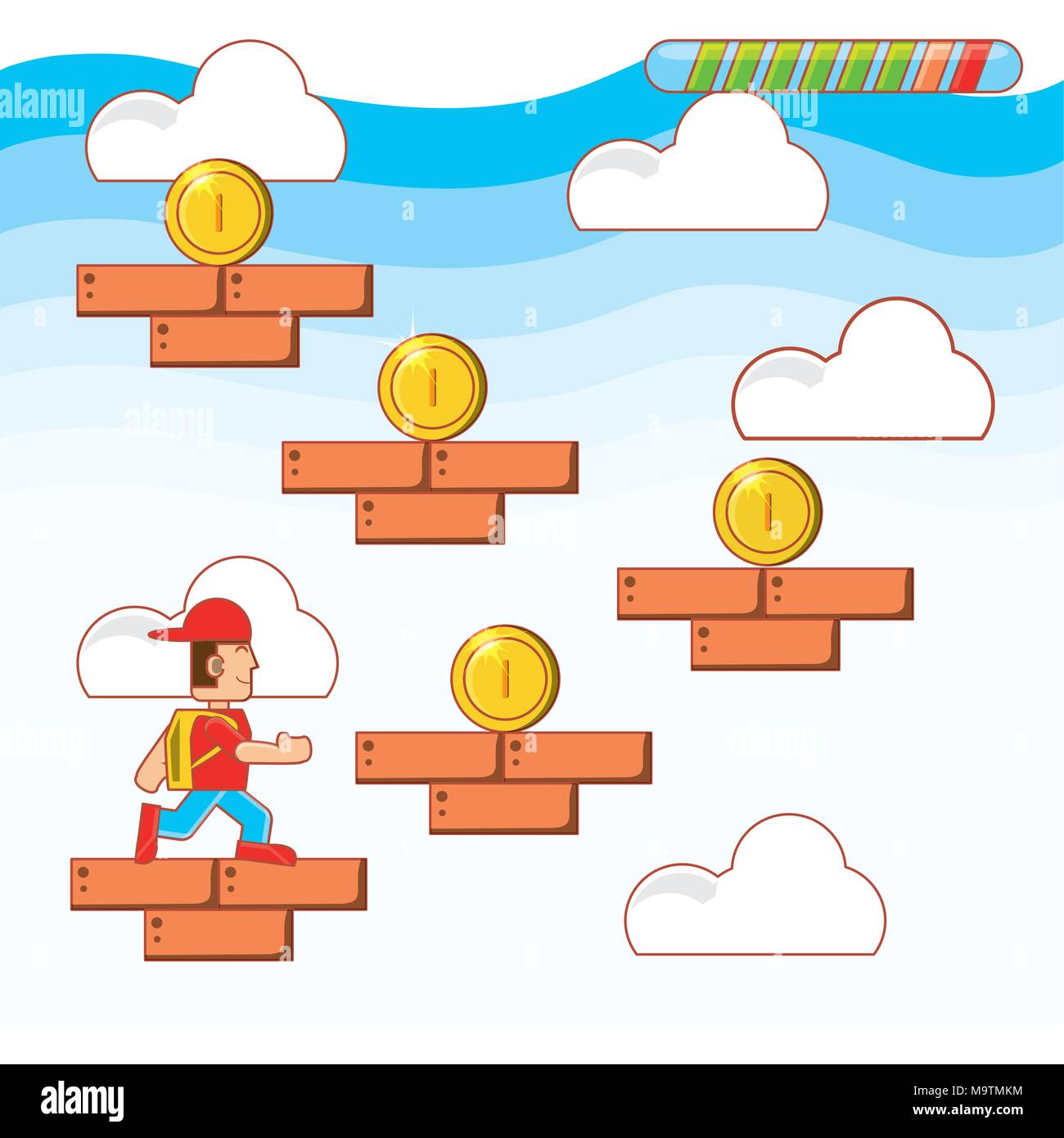 Game scene pixelated background vector Stock Vector Images - Alamy