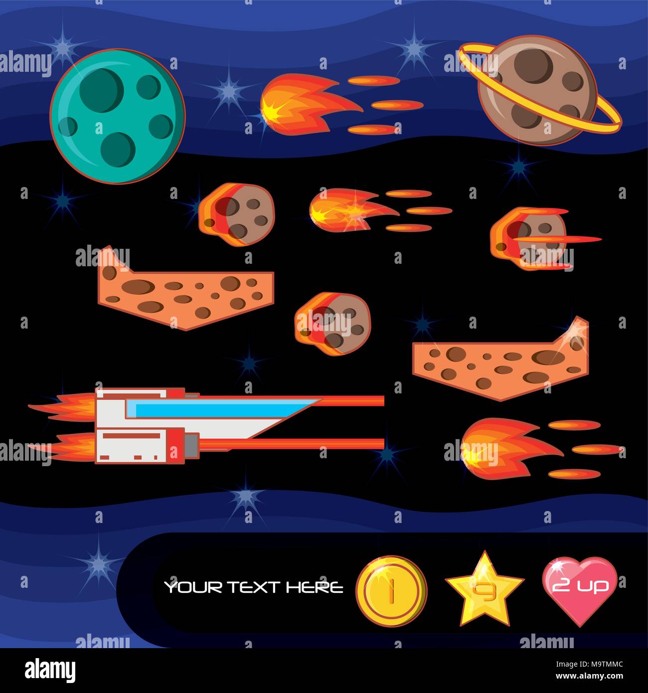 video game scene interface vector illustration design Stock Vector ...