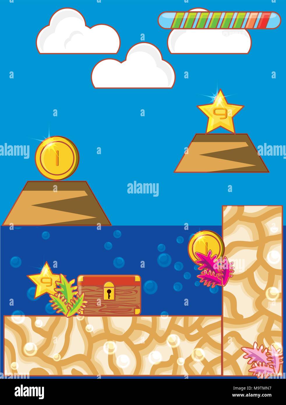 video game scene interface vector illustration design Stock Vector ...