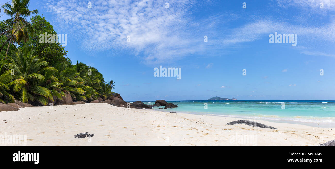 Marvelous paradise beach on Silhouette island, Seychelles Stock Photo ...