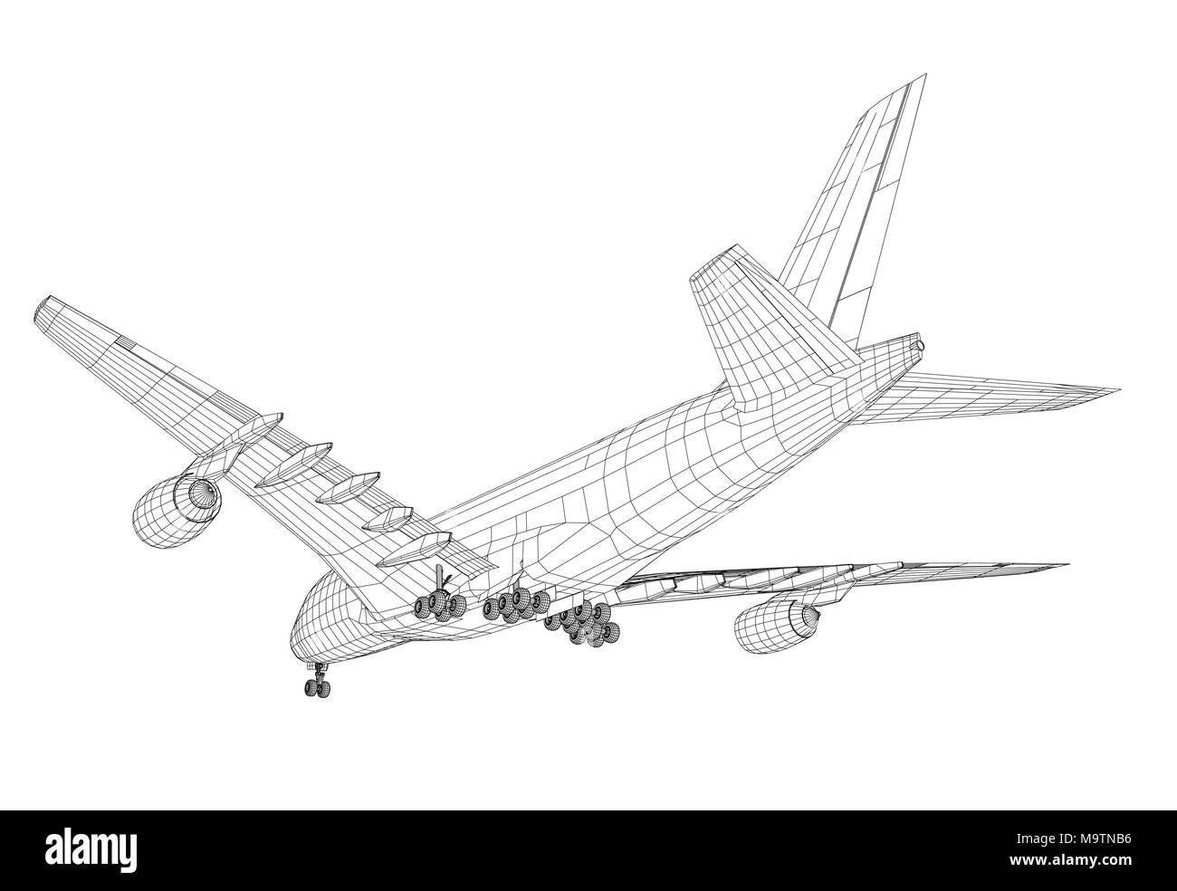 Aircraft blueprint Black and White Stock Photos & Images - Alamy
