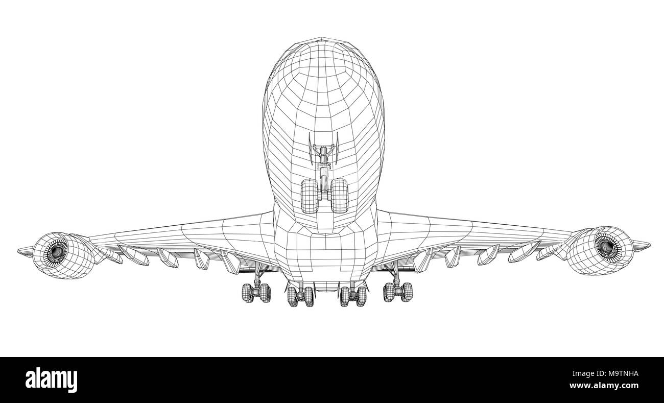 Passenger aircraft. 3d illustration Stock Photo - Alamy