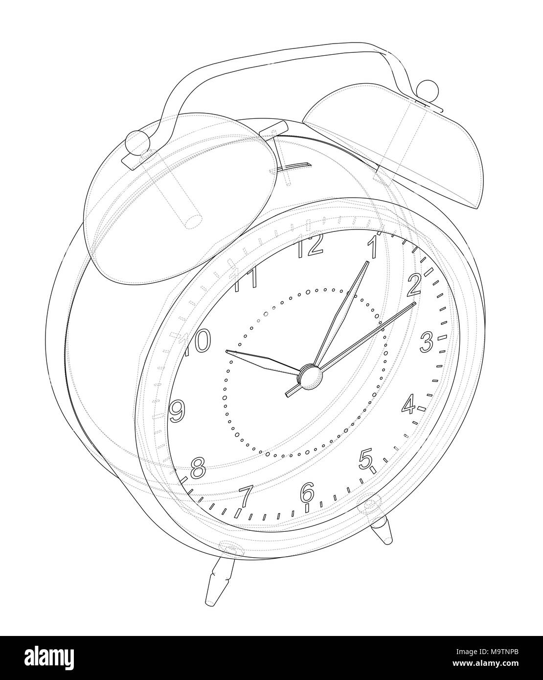 Clock arrows icon outline Cut Out Stock Images & Pictures - Alamy