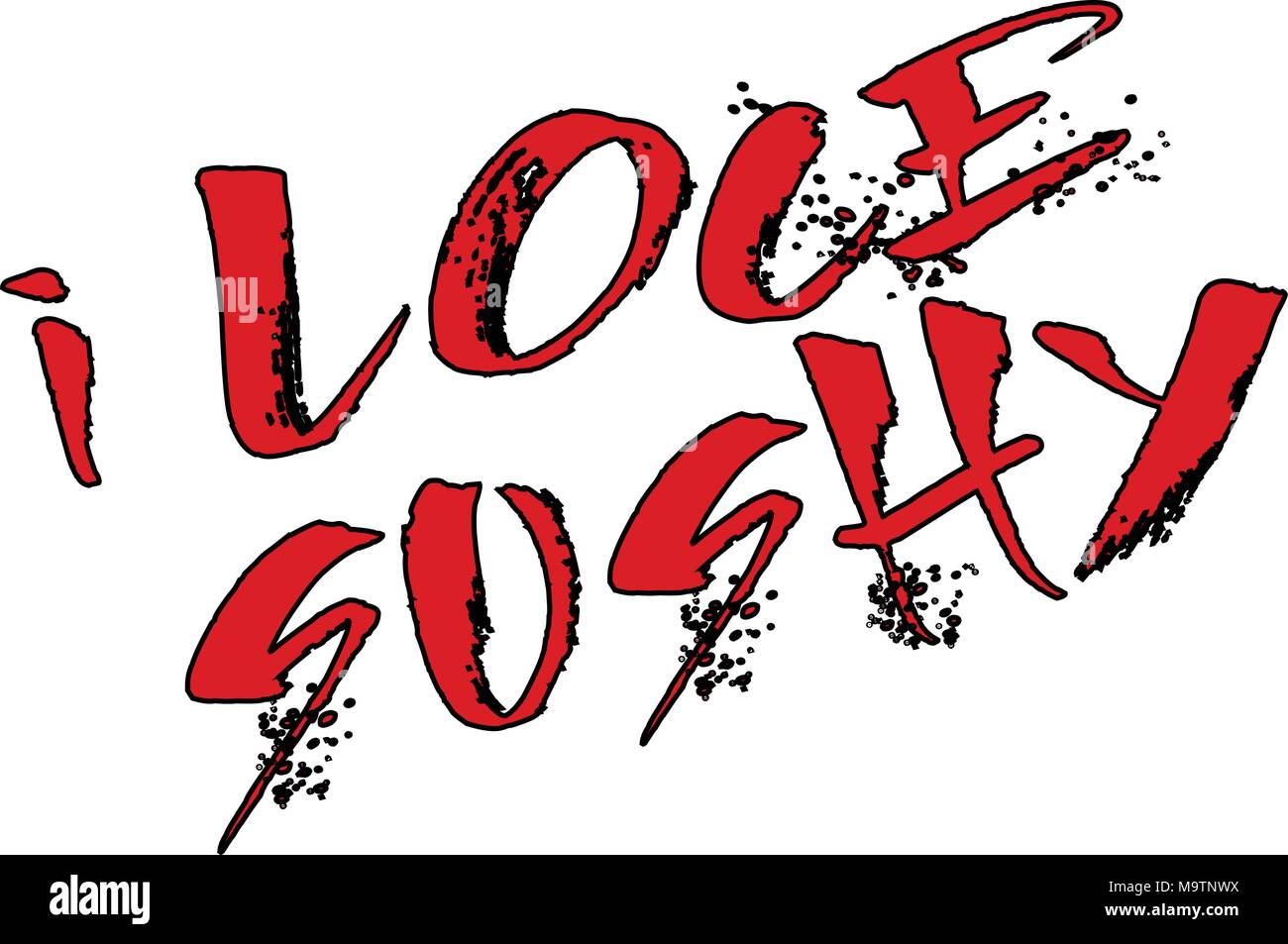 I Love Sushy Text sign illustration on white background Stock Vector ...
