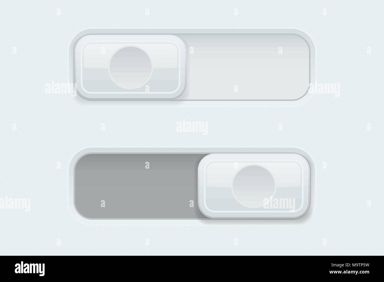 On and Off white plastic slider buttons Stock Vector Image & Art - Alamy